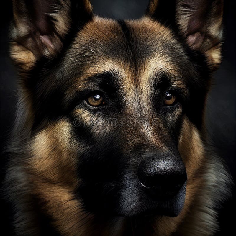 German Shepherd. Portrait of a German Shepherd Dog. Ai Generated. Dog ...