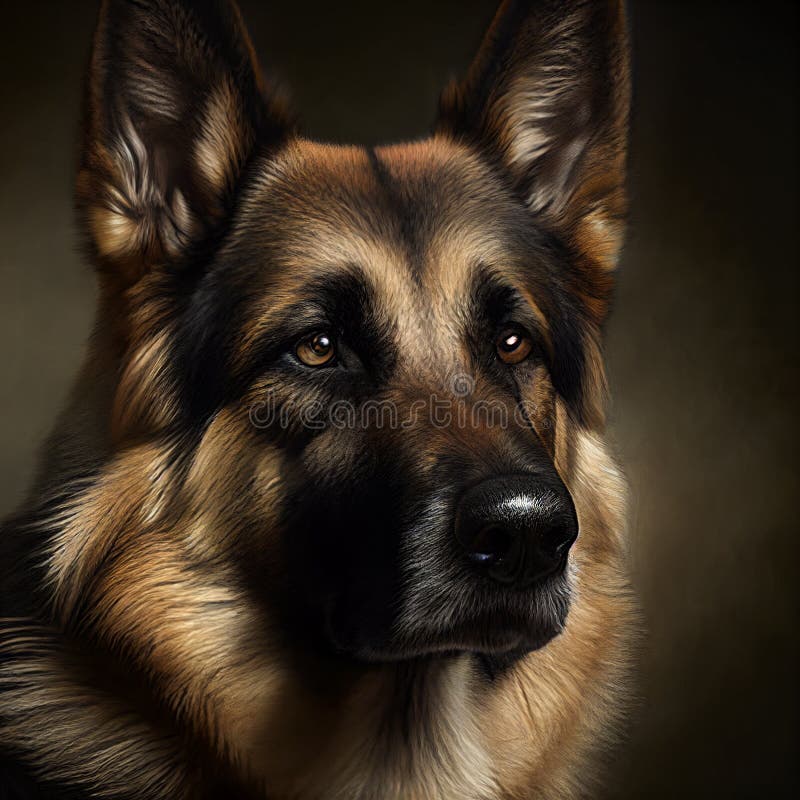 German Shepherd. Portrait of a German Shepherd Dog. Ai Generated. Dog ...