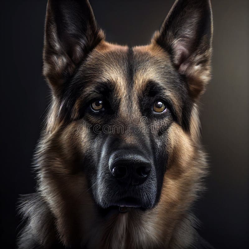 German Shepherd. Portrait of a German Shepherd Dog. Ai Generated. Dog ...