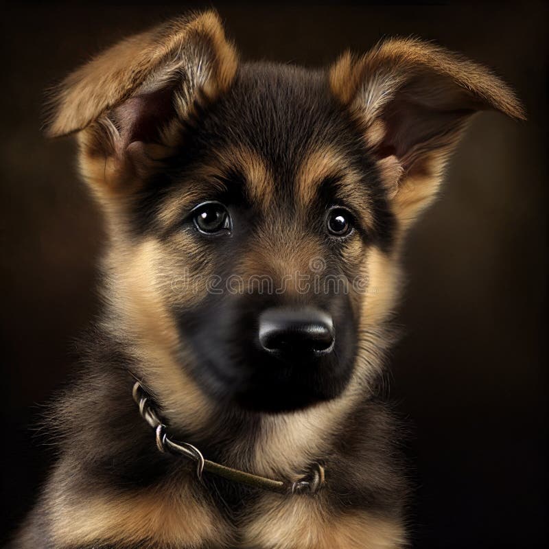 German Shepherd. Portrait of a German Shepherd Dog. Ai Generated. Dog ...