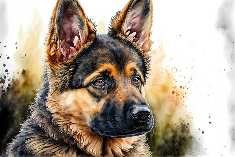 German Shepherd Puppy. Portrait of a German Shepherd Dog. Generative Ai ...