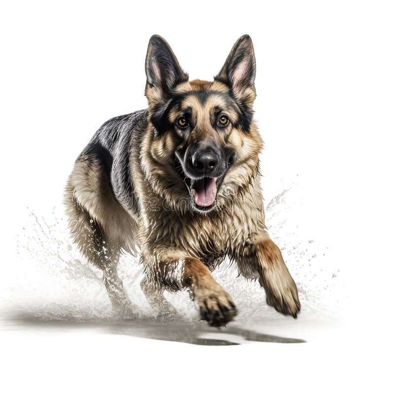 German Shepherd Running Stock Illustrations – 1,044 German Shepherd ...