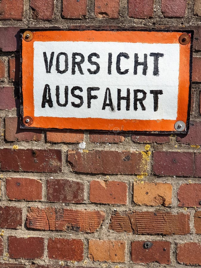 German Shield Attention Exit Stock Photo - Image of german, shield ...