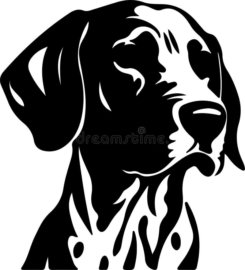 German Shorthaired Pointer Outline Outline Silhouette Generative Ai ...