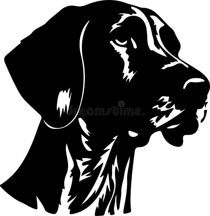German Shorthaired Pointer Outline Outline Silhouette Generative Ai ...
