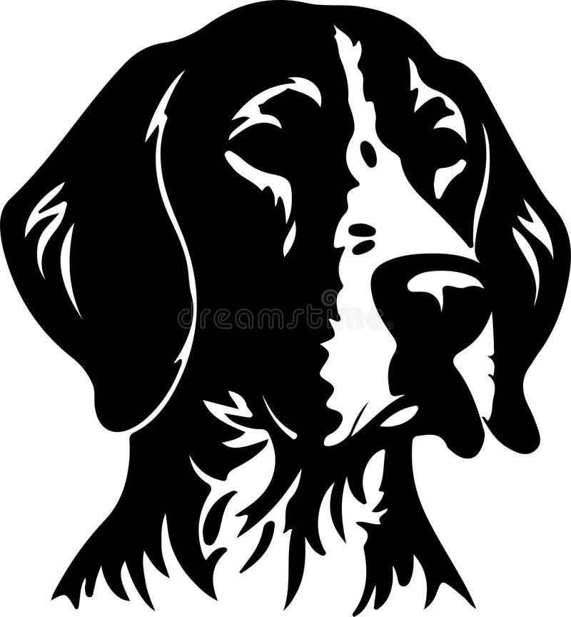 German Shorthaired Pointer Outline Outline Silhouette Generative Ai ...