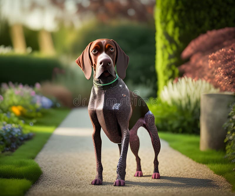 German Shorthaired Pointer Dog, Generative AI Illustration Stock ...
