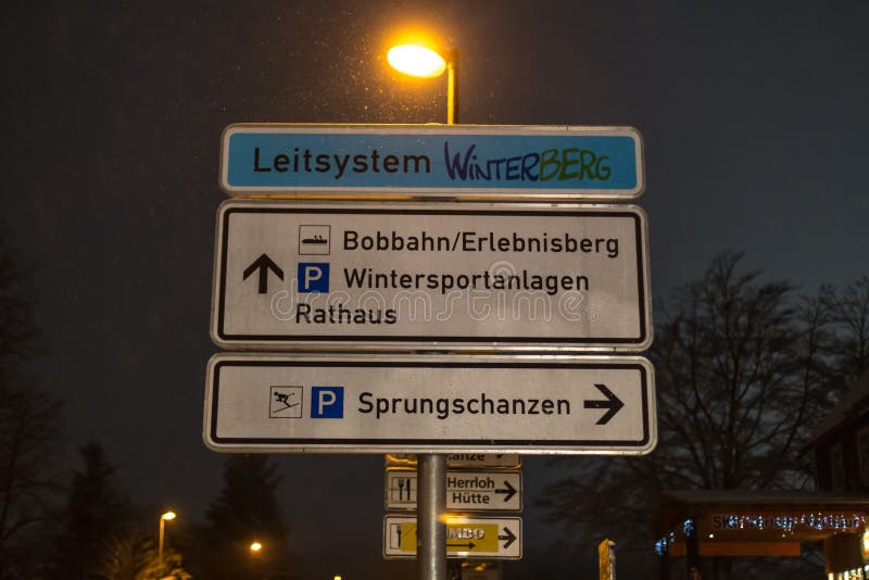 German Sign in Winterberg Germany Editorial Stock Image - Image of ...