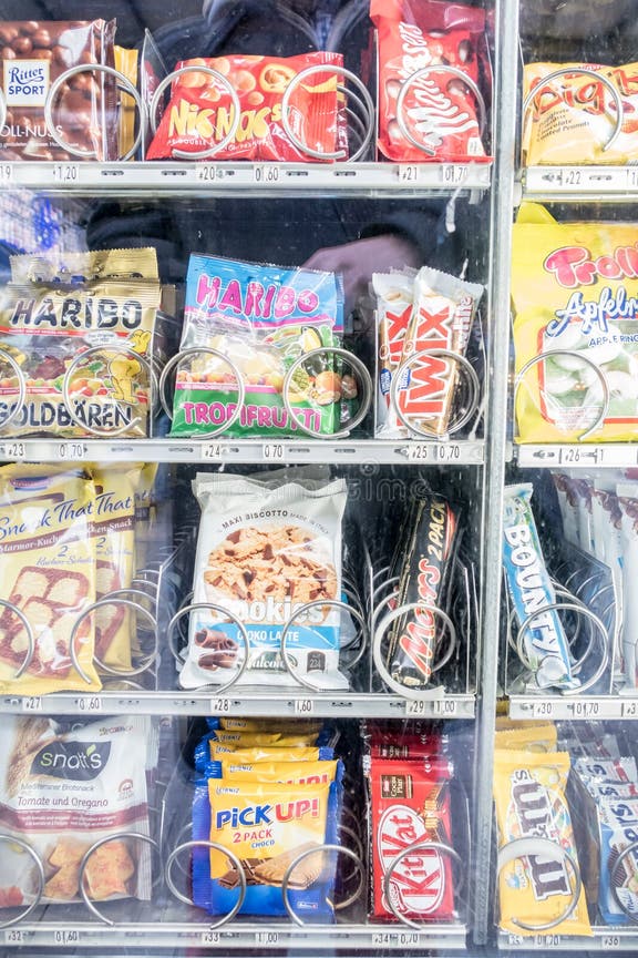 German Snack Vending Machine Editorial Photography - Image of snacks ...