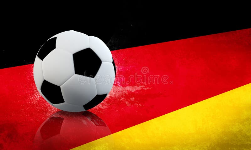 Soccer Balls & Flag of Germany Stock Illustration - Illustration of ...