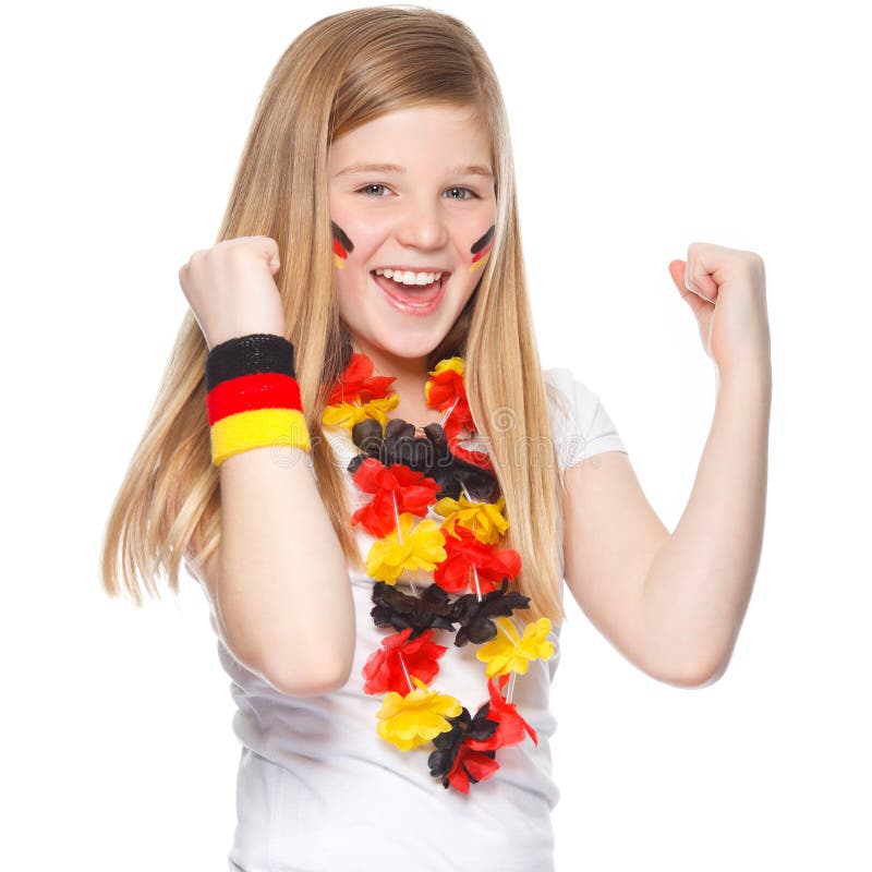 German soccer fan smiling stock photo. Image of concepts - 70449144