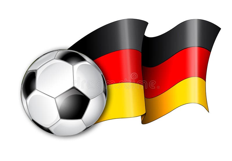 German Soccer Flag Illustration Stock Illustration - Illustration of ...