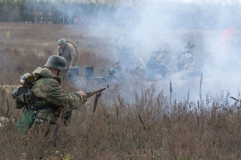 German Soldiers of WW2 at Combat Editorial Photography - Image of ...