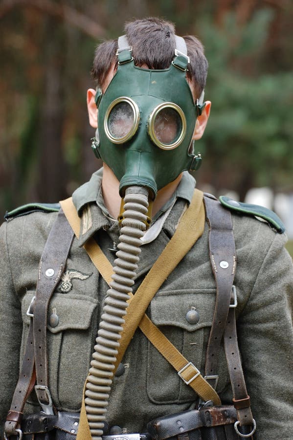 German Soldier In Gas Mask. Picture Image: 5623769