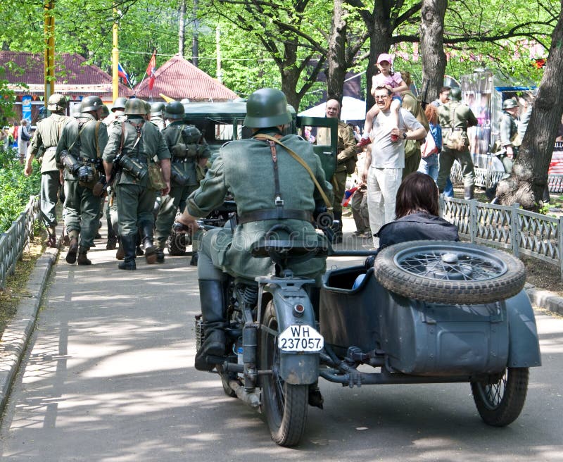 German Soldier on Motorbike Editorial Image - Image of history ...