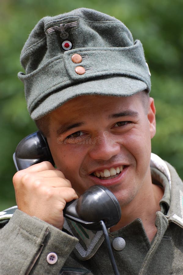 German soldier of WW2 stock photo. Image of outdoor, head - 10961050