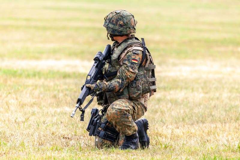 German Soldier with a Rifle Editorial Photography - Image of group ...