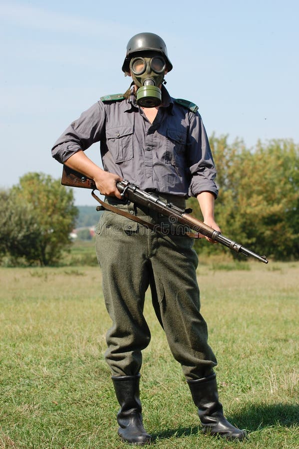 German Soldier WW2 Reenacting Stock Photo - Image of antique, german ...