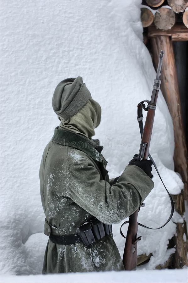 German Soldier of WW2.Winter Stock Photo - Image of bike, human: 13010876