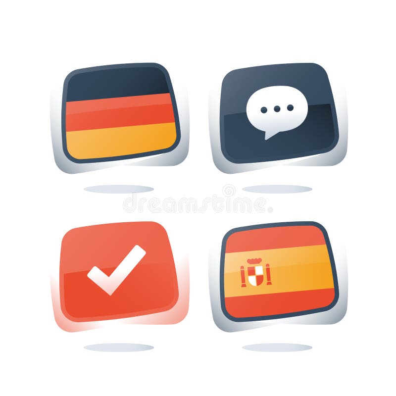 Learning German Language with Mobile App 2D Vector Isolated ...