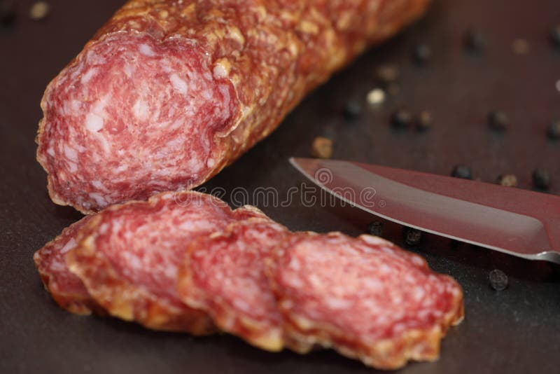 German Specialty Old Sausage Salami Stock Image - Image of german ...