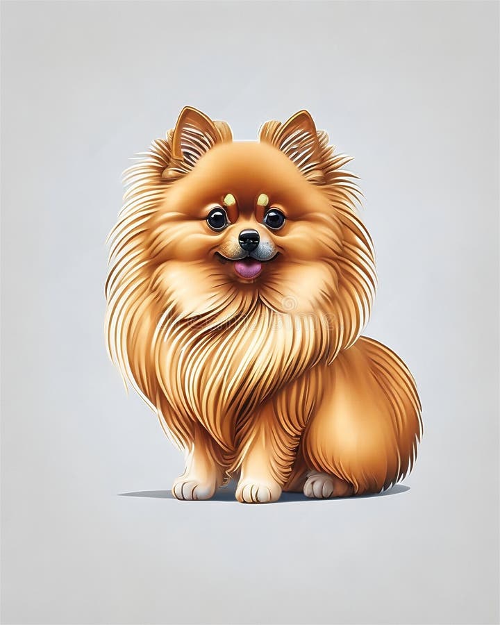 German Spitz Pomeranian Medium Illustration Stock Illustration ...