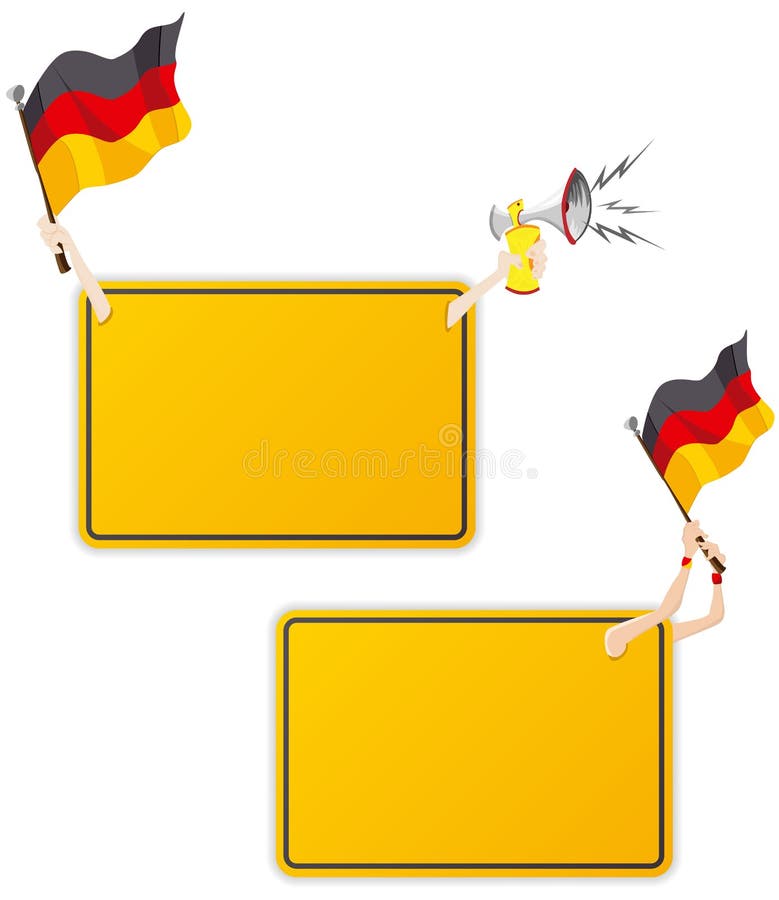 German Sport Message Frame with Flag. Stock Vector - Illustration of ...