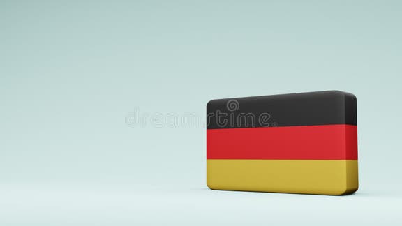 German Square Flag 3d Rendering Stock Illustration - Illustration of ...