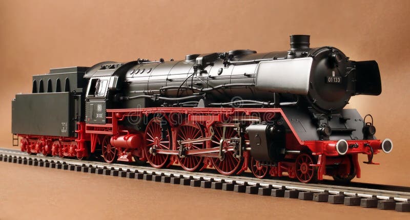 German Steam Locomotive Model Stock Image - Image of railways ...