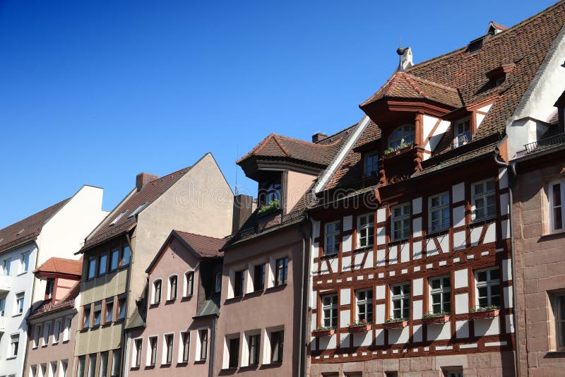 German Street - City of Nuremberg Germany Stock Photo - Image of ...