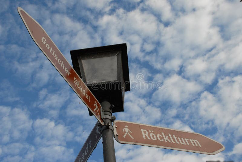 German street signs stock image. Image of directional - 3894559