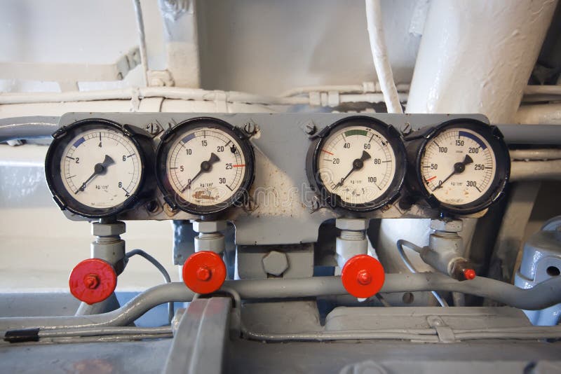 German Submarine - Electric Engine Room Stock Image - Image of weapon ...