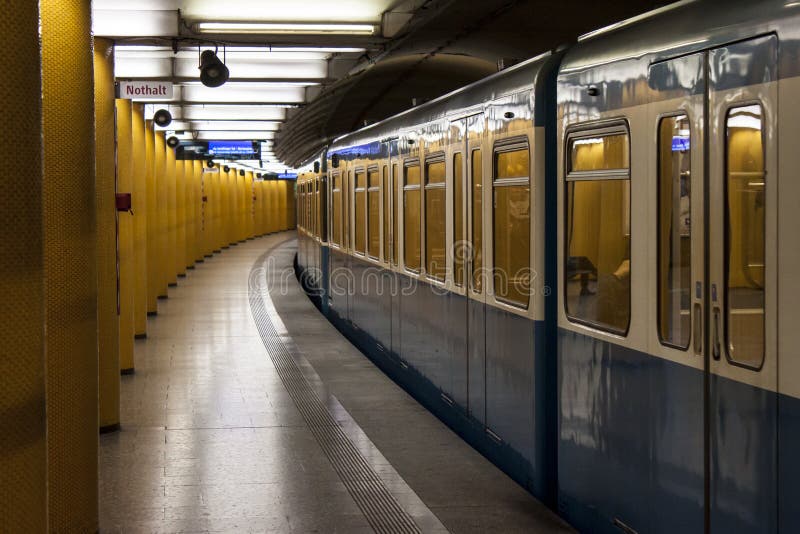 Munchen subway in motion stock image. Image of europe - 13026611