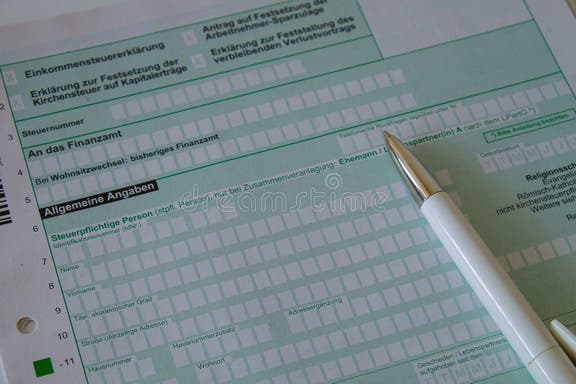 A German tax declaration stock image. Image of declaration - 71821747