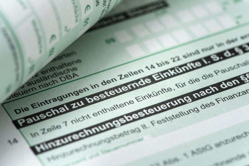 German Tax Return for Tax Office with Form Editorial Photo - Image of ...