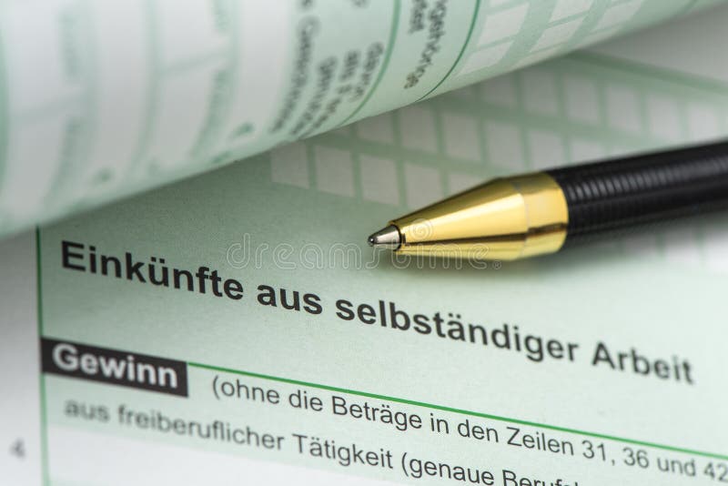 German Tax Return for Tax Office with Form Editorial Photography ...