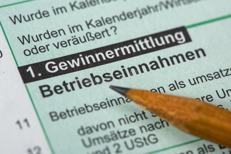 German Tax Return for Tax Office with Form Editorial Photography ...