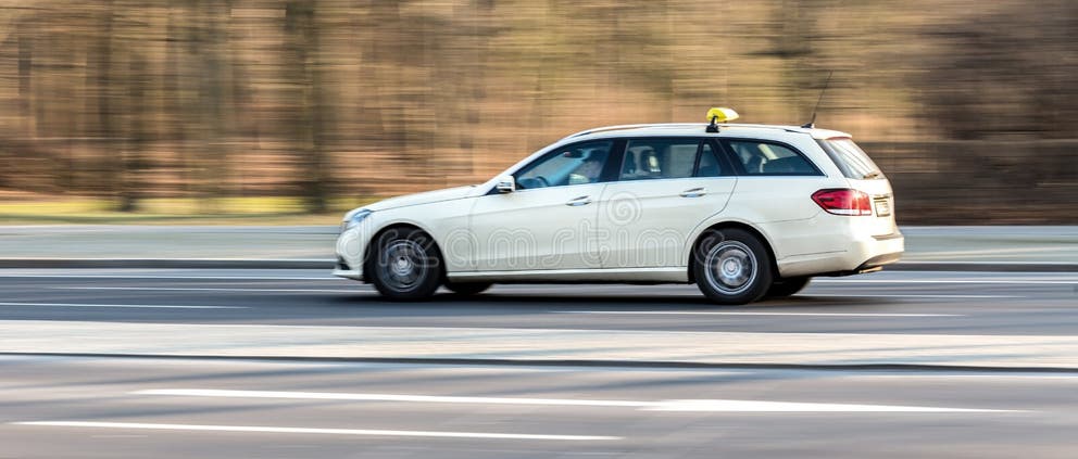 German taxi cab speeding stock image. Image of speeding - 110523211