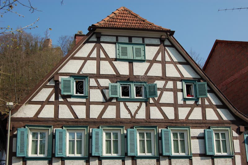German Timber house stock image. Image of places, windows - 2968621