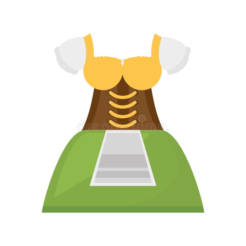 German Traditional Female Costume Stock Vector - Illustration of symbol ...