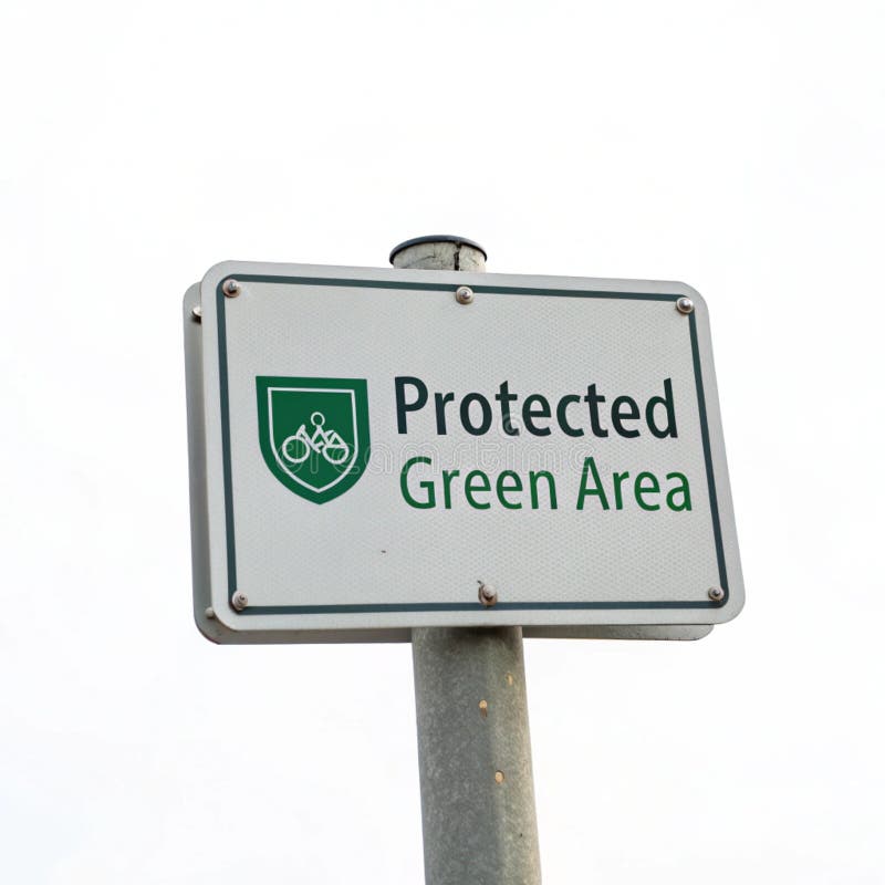 German Sign Protected Green Area Isolated on White Background Stock ...