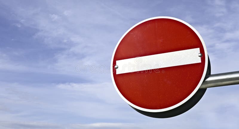 Passage prohibited. Sign stock photo. Image of original - 19854554