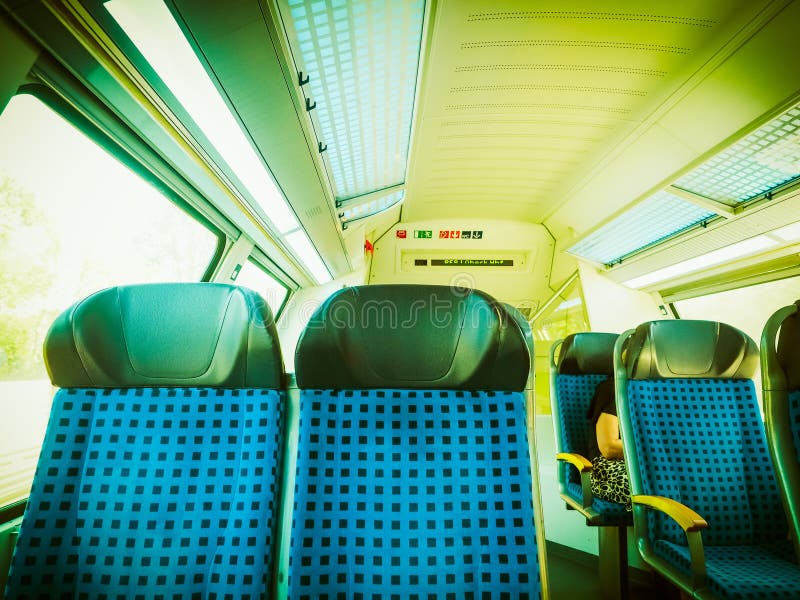 German Train Interior Vintage Retro Stock Image - Image of europe ...
