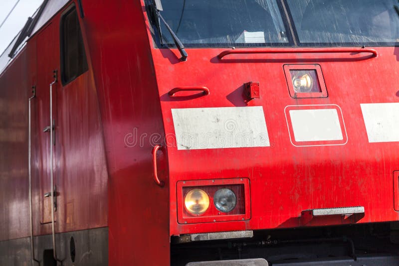 German Train Passes a Train Station Stock Image - Image of coach ...