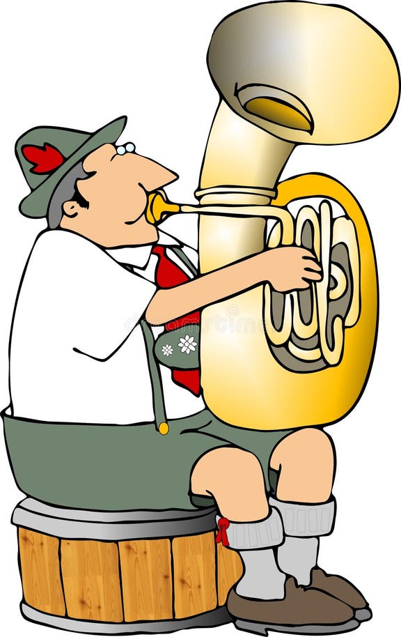 German tuba player stock illustration. Illustration of germany - 1310508