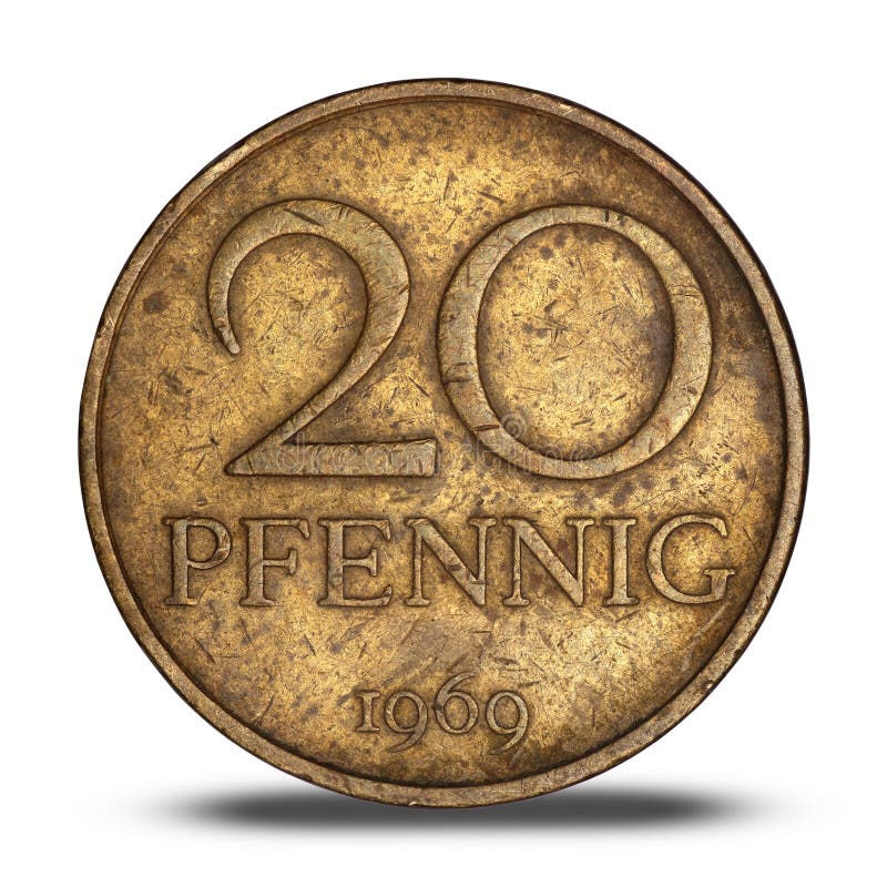 German Twenty Pfennig from 1969 Stock Photo - Image of twenty ...