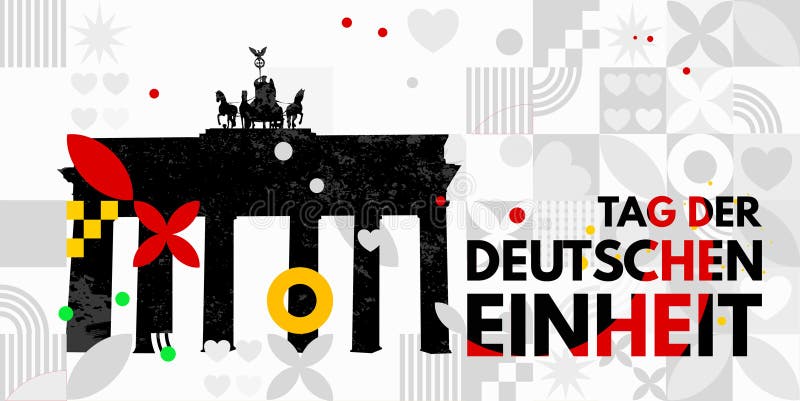 German Unity Day - Banner, Vector Illustration Stock Vector ...