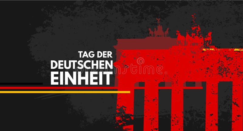 German Unity Day - Banner, Vector Illustration Stock Vector ...