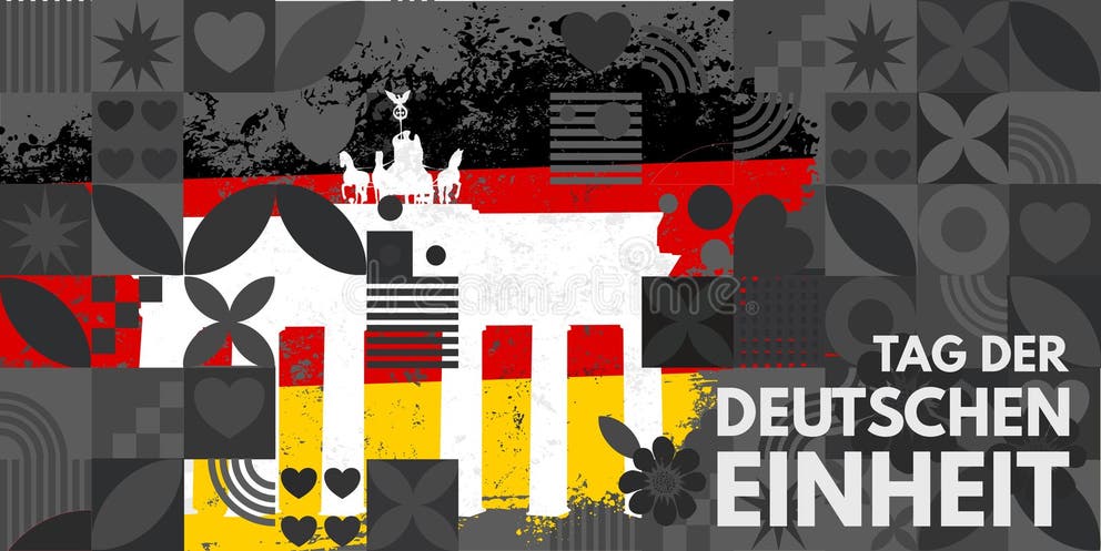 German Unity Day - Banner, Vector Illustration Stock Vector ...