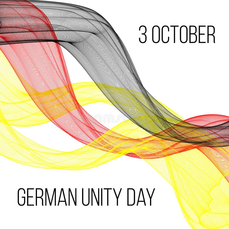 German Unity Day Card Concept. Stock Vector - Illustration of history ...